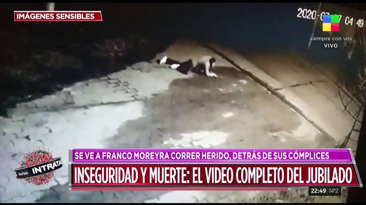 El video completo del jubilado que mató al ladrón: se ve a Franco Moreyra correr tras sus cómplices