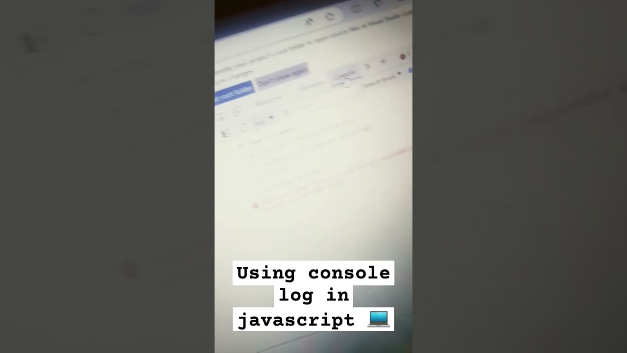 using console log in javascript 💻