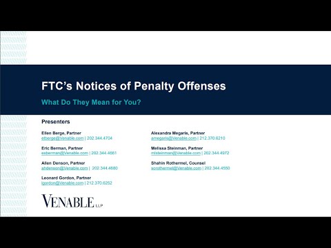 FTC's Notice of Penalty Offenses: What Do They Mean For You?