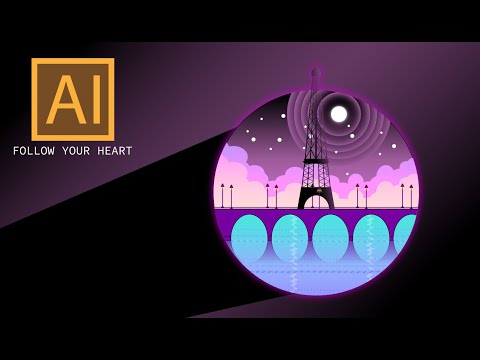 Fantasy's Bridge Illustration || Night View || Follow your Heart