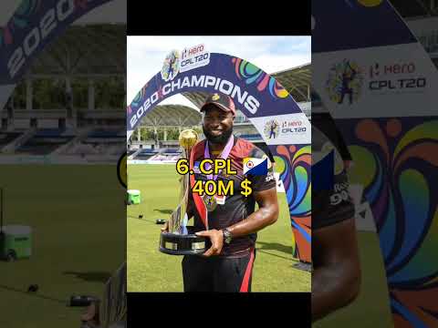 Top 10 richest cricket league in the world 🌎 in 2025 #cricketleague #top10 #viralshort