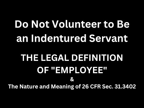 The Legal Definition of "Employee" - By Special Request & Audience Inspiration