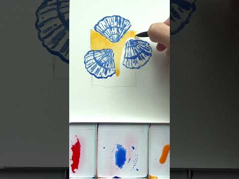 Complementary Colors look so good together!#watercolor #arttutorial #colortheory #watercolortutorial