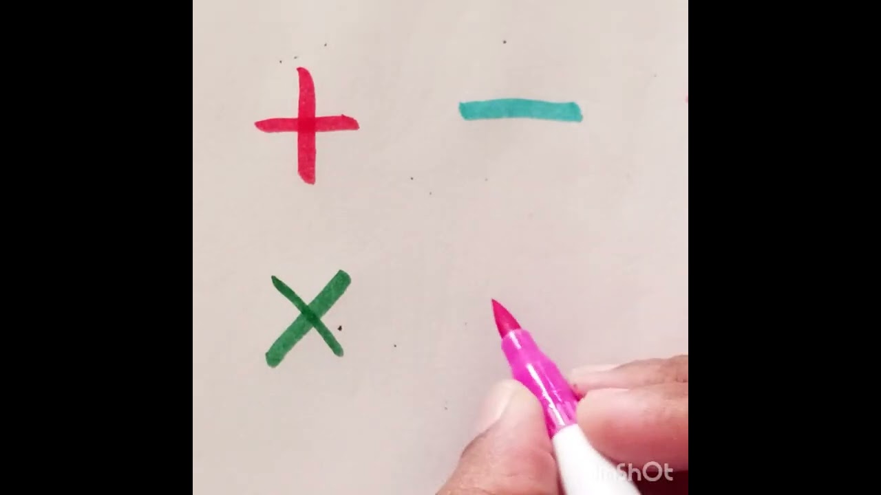 How to draw symbols| mathematical symbols #addition #subtraction #multiplication #division