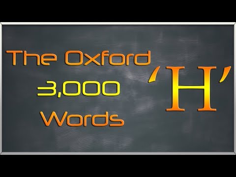 The Oxford 3000 Words List - Words starting with Letter 'H' - Learn English Words Vocabulary