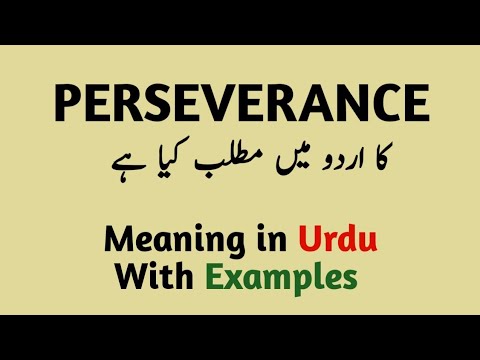 Perseverance meaning in urdu and hindi | English vocabulary