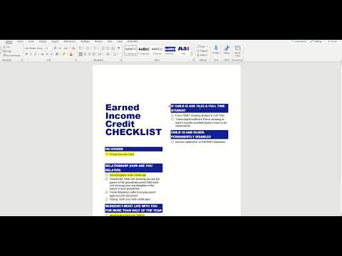 Documents Needed for Earned Income Credit for Children