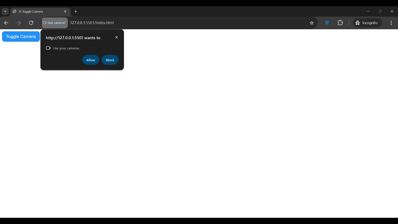 How To Open Device's Camera Using JavaScript