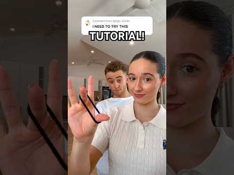 CAN YOU DO IT? 😳🤔🤣 VIRAL TIKTOK HAIR TIE TRICK TUTORIAL? 👀 #shorts #viral #trend #tutorial