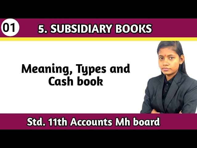 Understanding Subsidiary Books: An Introduction to Cash Books in Class ...