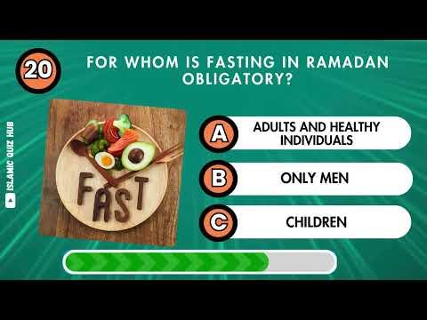 Ramadan Quiz 🌙 | Test Your Knowledge About Ramadan | 20 Multiple Choice Questions