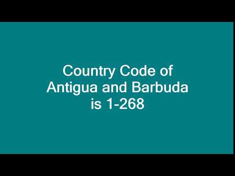 Country Code of Antigua and Barbuda is 1 268
