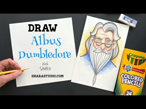 How to draw Albus Dumbledore