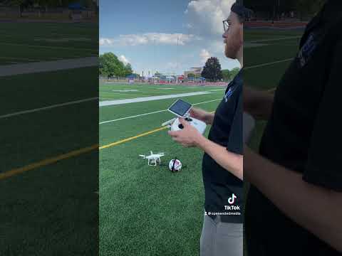 World's first-ever soccer game ball drone delivery!