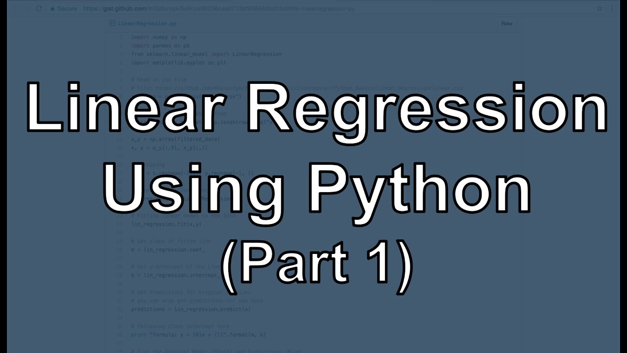 Linear Regression Python (sklearn, numpy, pandas)