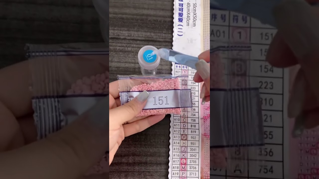 How to start a diamond painting. Step-by-step #asmr #satisfying #shorts #diamondpainting