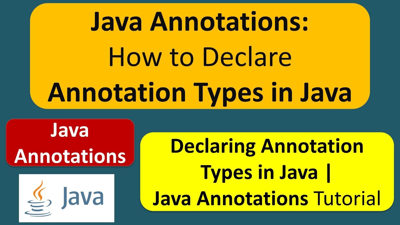 Java Annotations: How to Declare Annotation Types in Java | Java annotations | Annotations in java