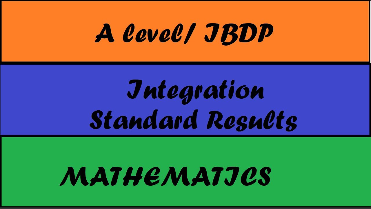 Integration of Standard Results Part 1