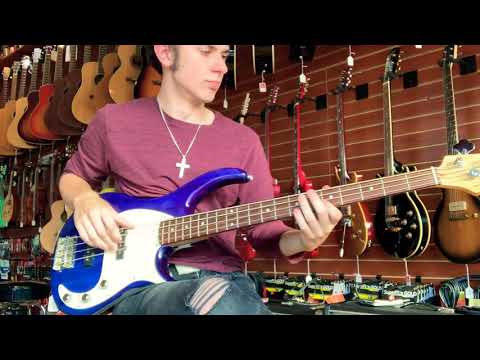 Peavey Milestone BXP Jazz Bass Transparent Blue | Reverb