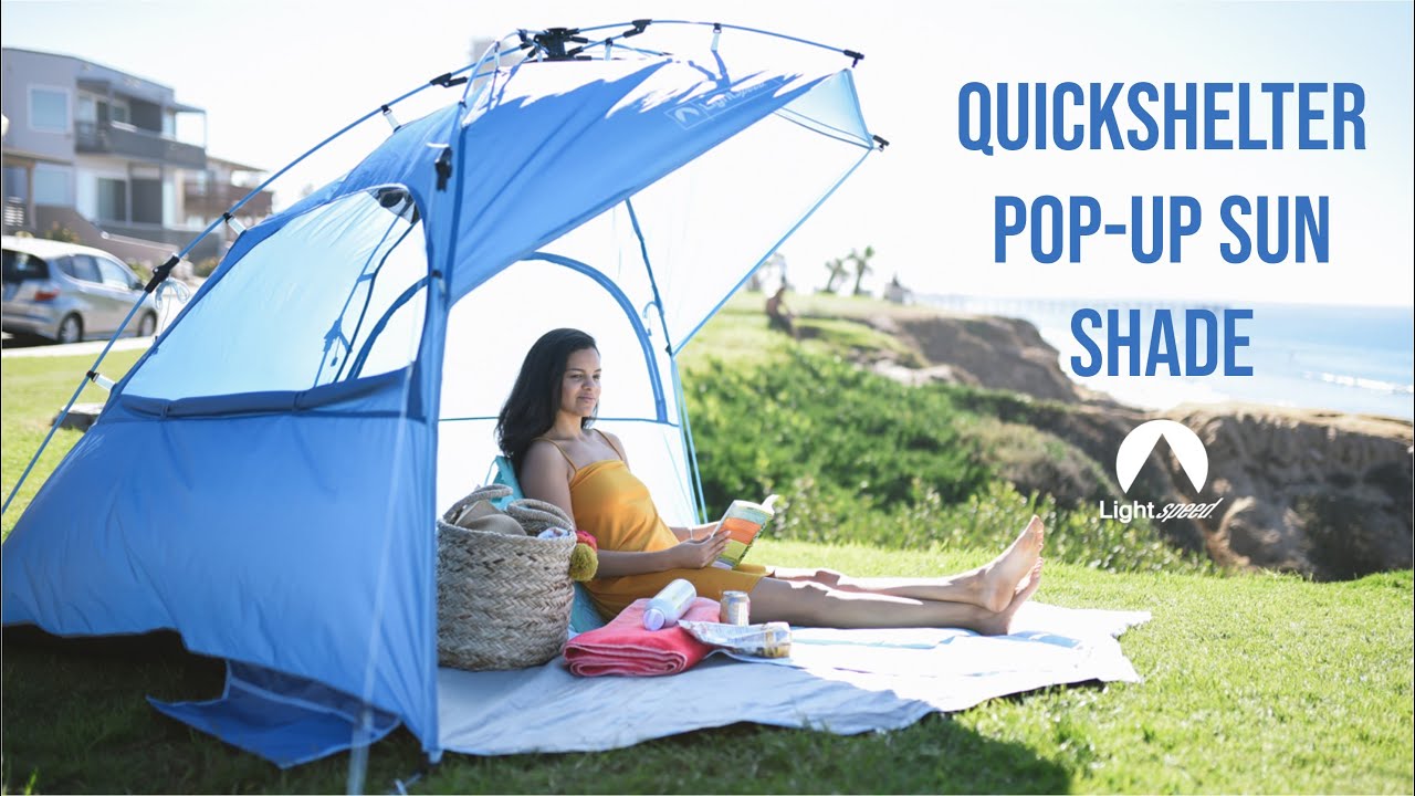 Quick Shelter from Lightspeed Outdoors | Pop-up sun shelter with UPF 50+ sun protection