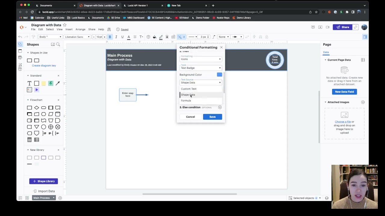 Create data-backed diagrams with custom shapes in Lucid