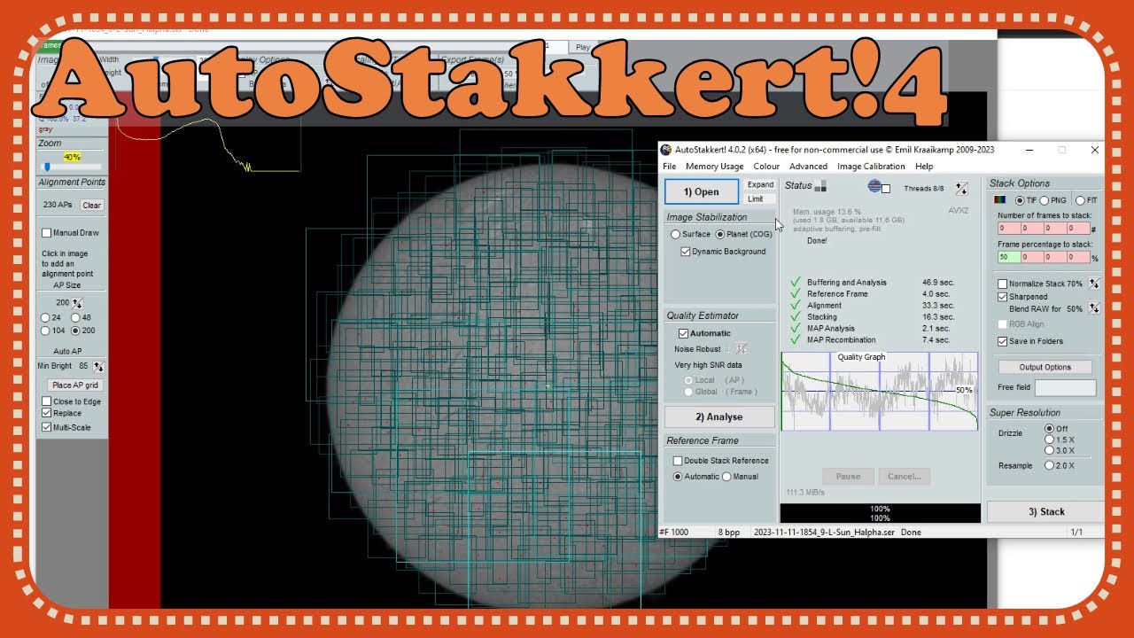 AutoStakkert!4 is in Early Beta! My first Demo of AS!4 and how it compares to AutoStakkert!3