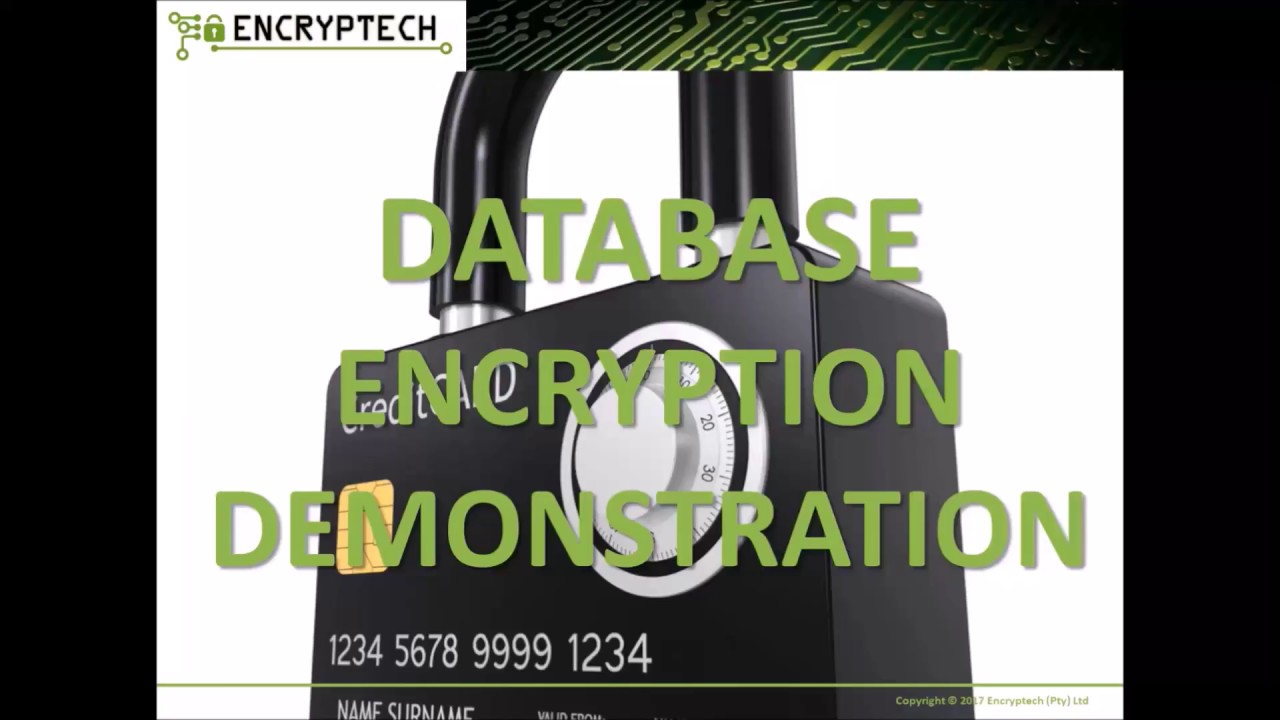 Database encryption demonstration