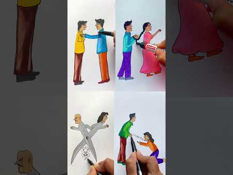 My 4 famous artworks. Which one best? #shorts #art #craft #drawing