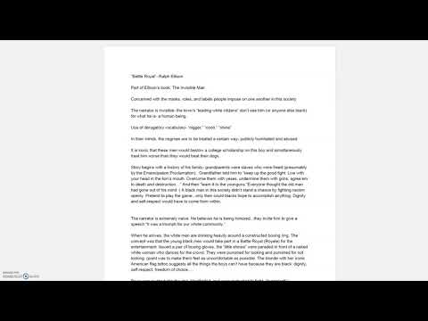 "Battle Royal" Analysis Screencast