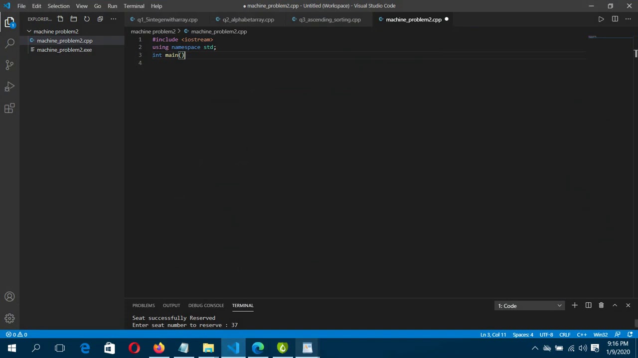 Computer programming 1 - Machine problem 2