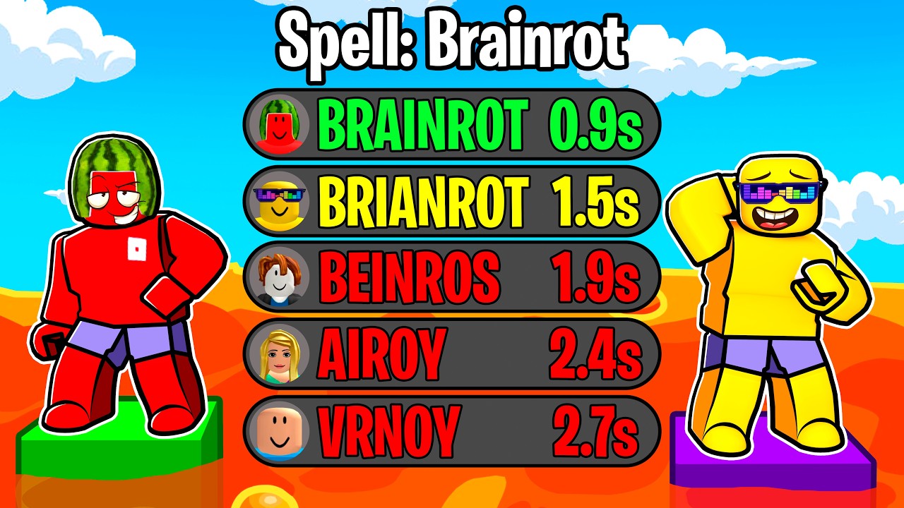WHO IS SMARTER IN ROBLOX (Spelling Race)