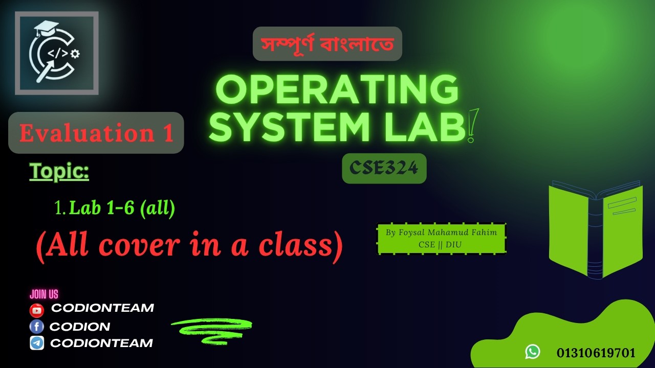 OS Lab Evaluation 1 | Lab 1-6 | Operating System Practical Experiments