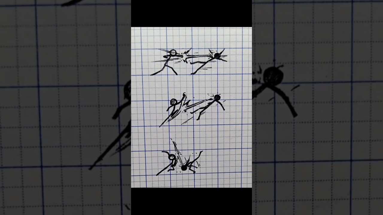 Stickman attack poses tutorial 😱 #drawmaster