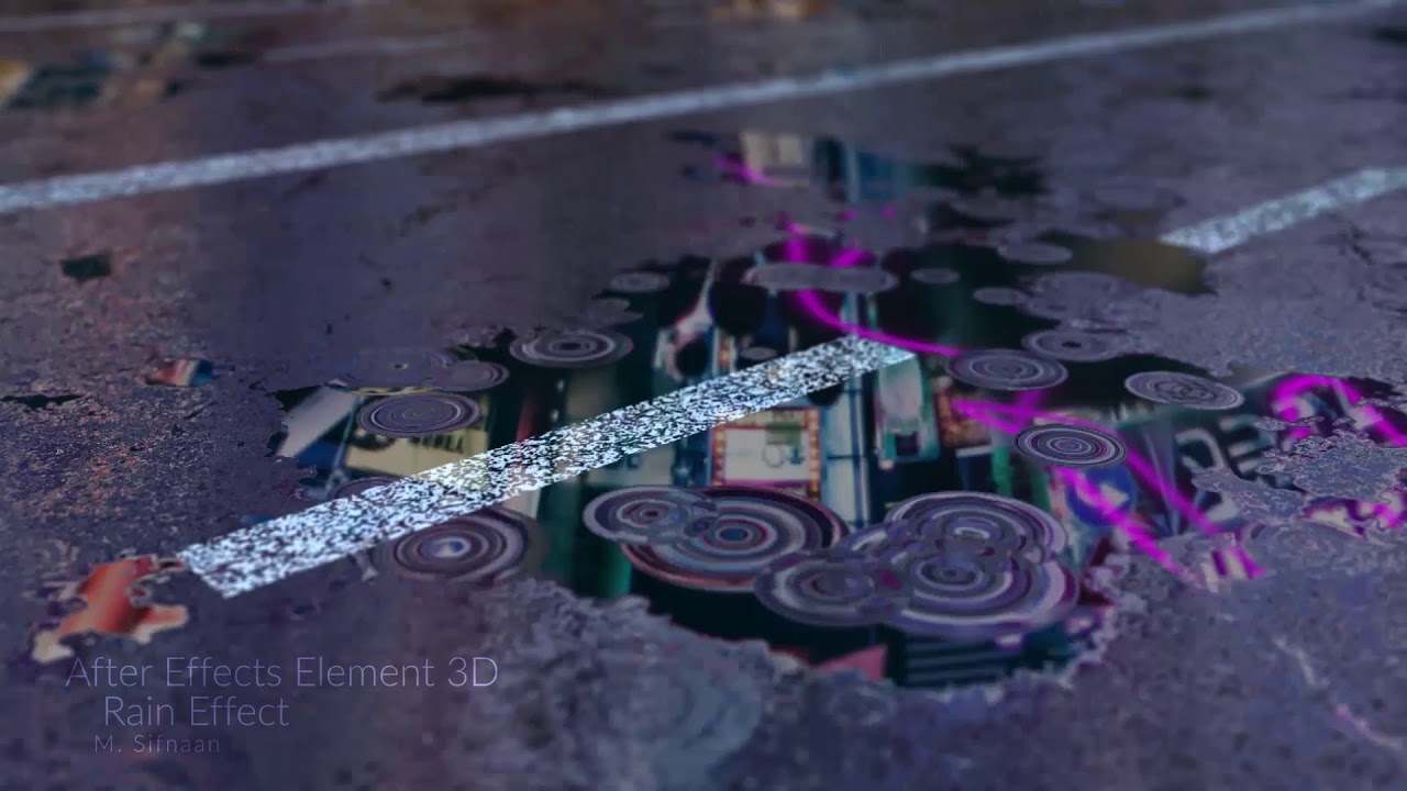 Element 3D - Rain Effect 60fps