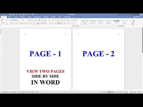 How to View Two Pages Side by Side in Microsoft Word