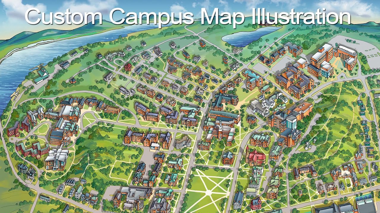 Campus Map Illustration
