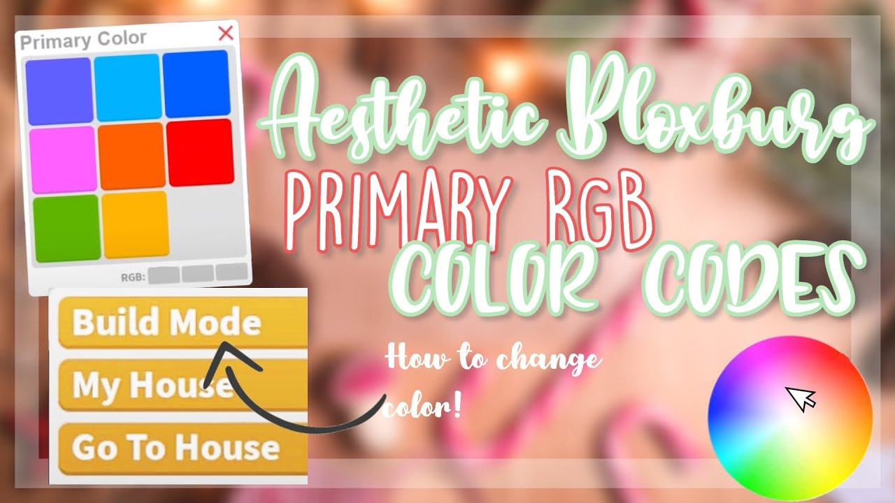 Aesthetic Soft Custom Bloxburg Primary Color Themes | RGB Codes + Tutorial
