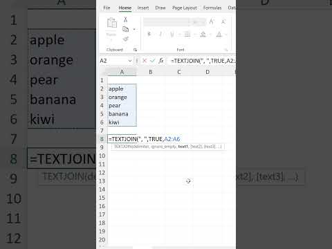 TEXTJOIN function in Excel