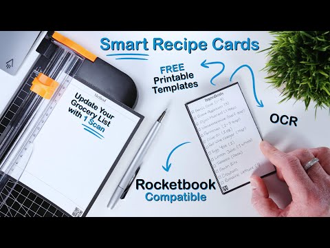 FREE Recipe Cards that Simplify Groceries (Rocketbook Compatible)
