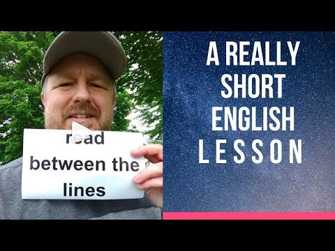 Meaning of READ BETWEEN THE LINES - A Really Short English Lesson with Subtitles