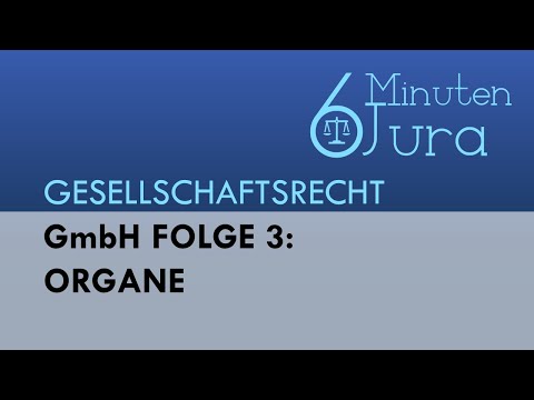 GmbH Folge 3: Organe - Gesellschaftsrecht