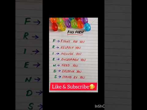 Fullform of FRIEND#english#friends#fullform#abbreviation#spokenenglish#basic