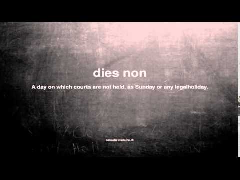 What does dies non mean