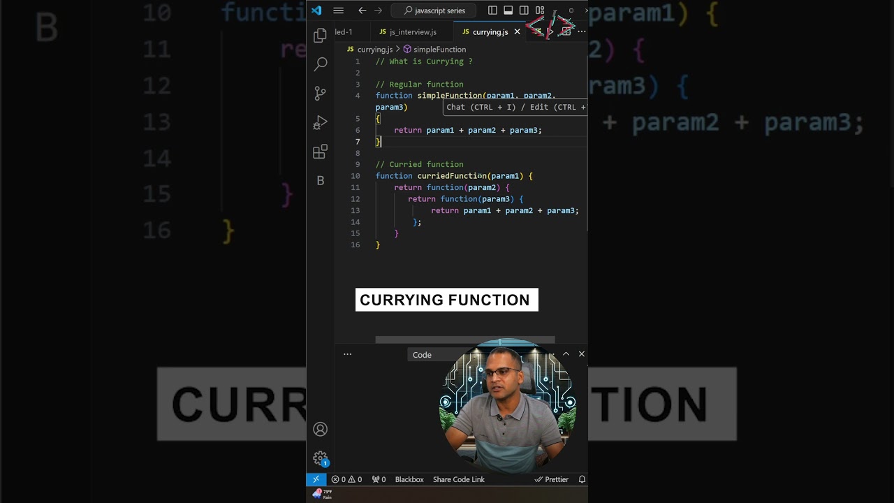 What is Currying in JavaScript? #codewithkg #coding #javascript