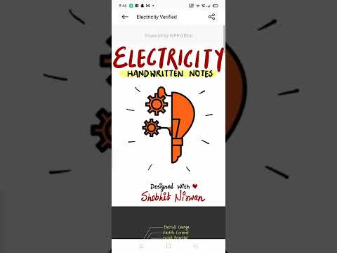 Electricity notes class 10 Science chapter 12 notes by Shobhit Nirwan #class10notes #cbseclass10