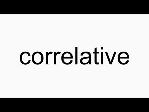 How to pronounce correlative