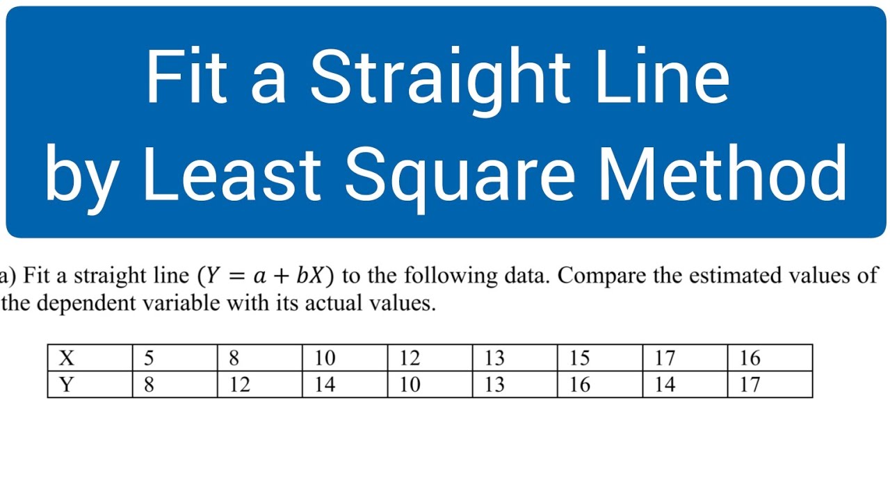 Fit a Straight Line by Least Square Method BECC-107