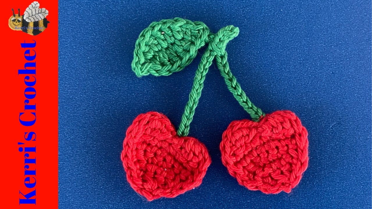 Easy Crochet Cherry Tutorial - Beginner Crochet Tutorial