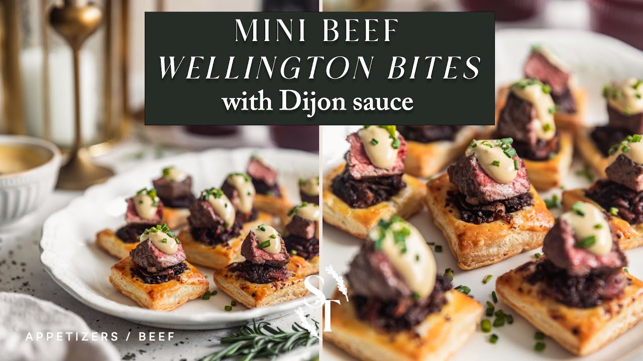 Beef Wellington Bites with Dijon Sauce