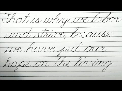 1 Timothy 4:10 | Bible Verse | English Cursive Handwriting | Learn How To Write Basic Cursive